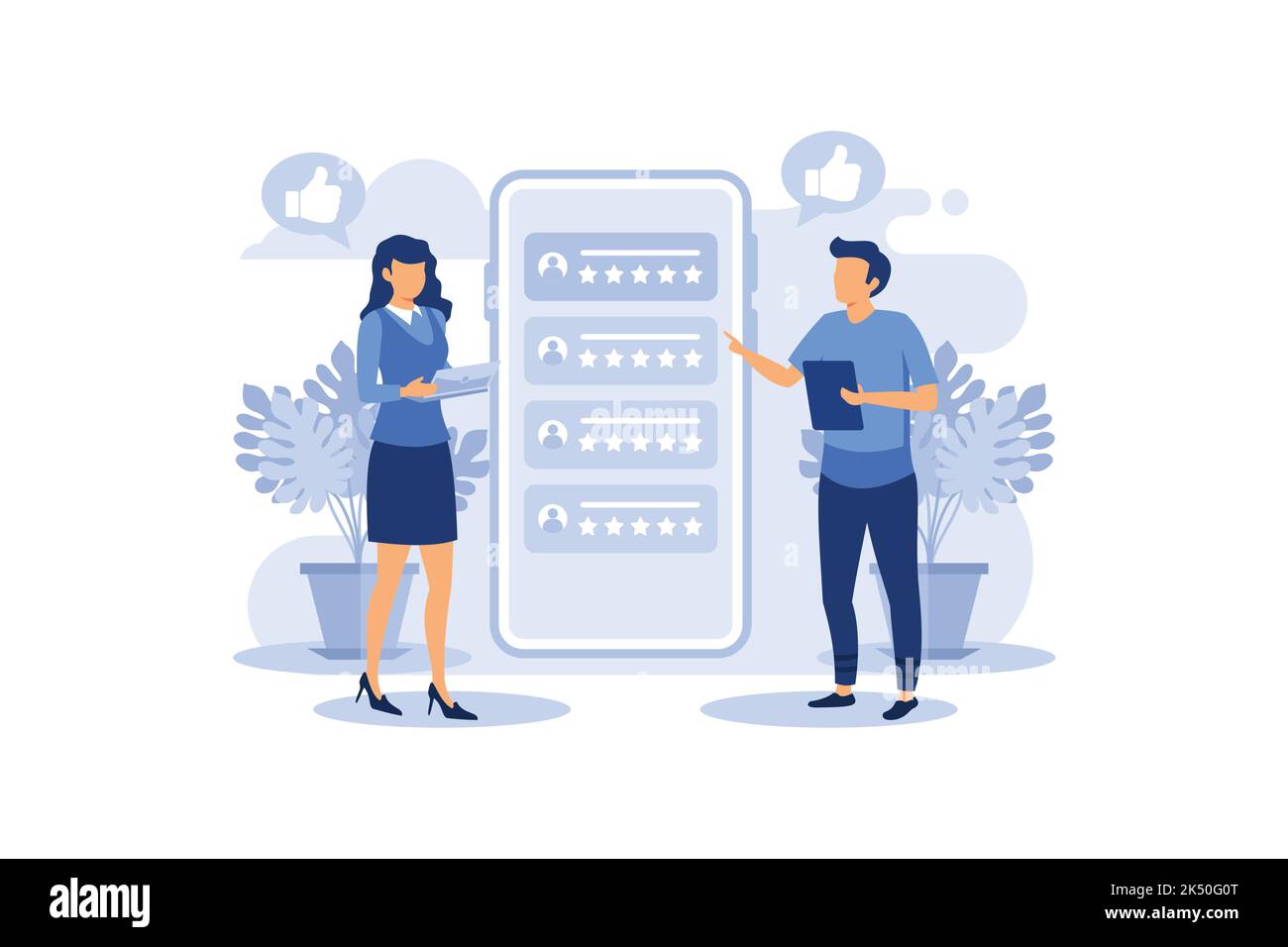 Customer Review Concept, Showing Different people give a review rating ... Customer Review Concept, Showing Different people give a review rating ...