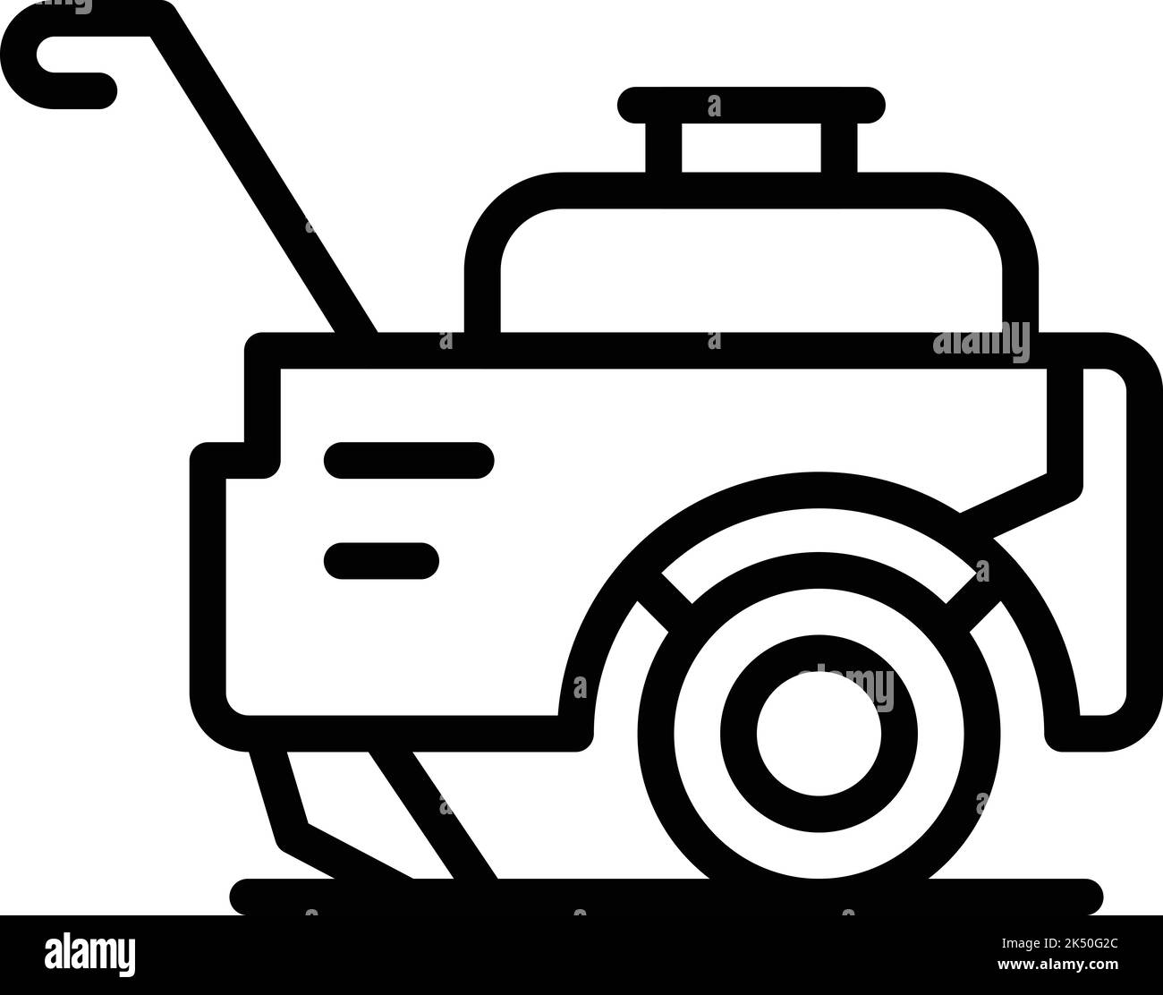 Harvest cultivator icon outline vector. Farm machine. Farm cultivator ...