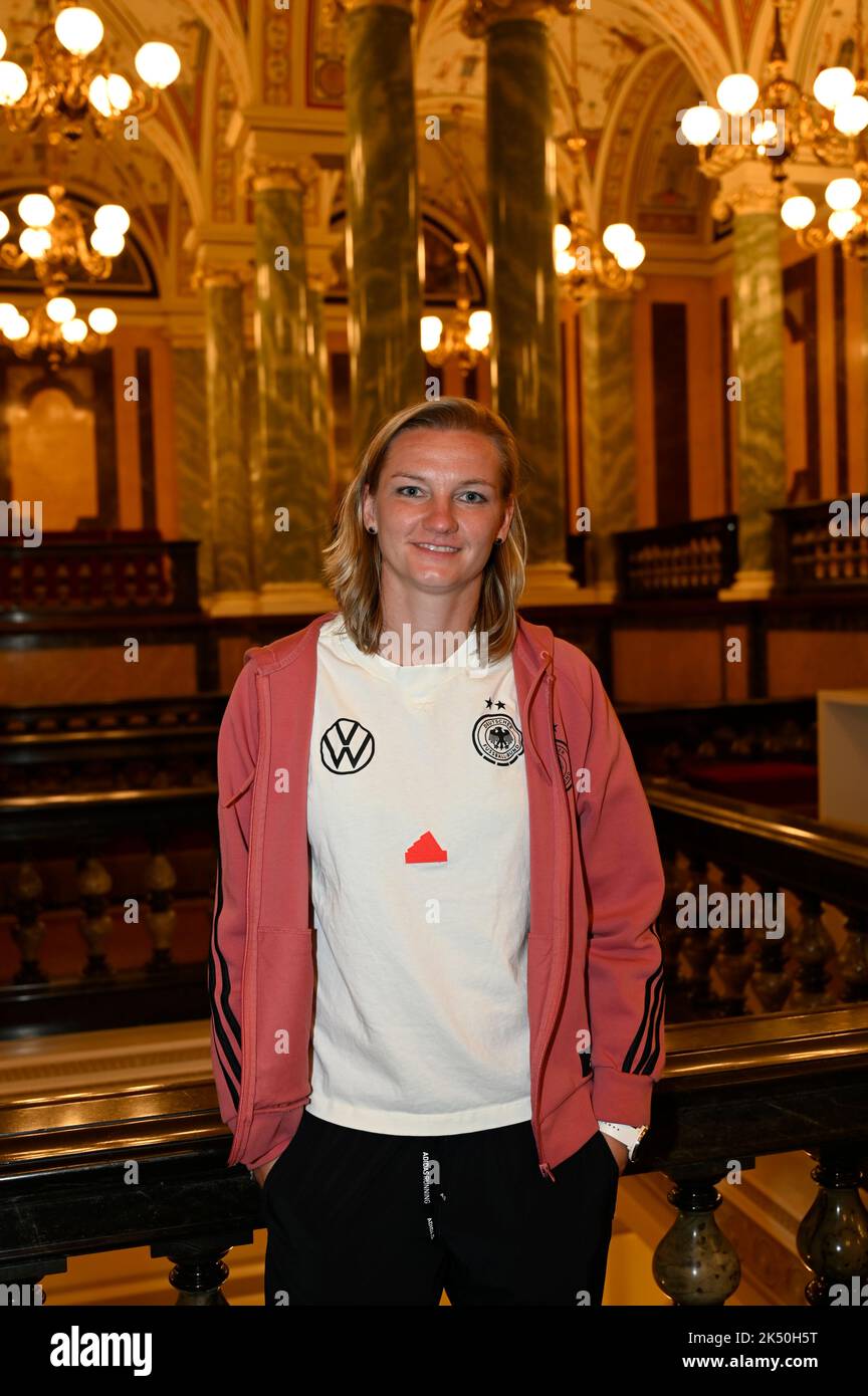Alexandra Popp beim Empfang der DFB-Frauennationalmannschaft durch ...