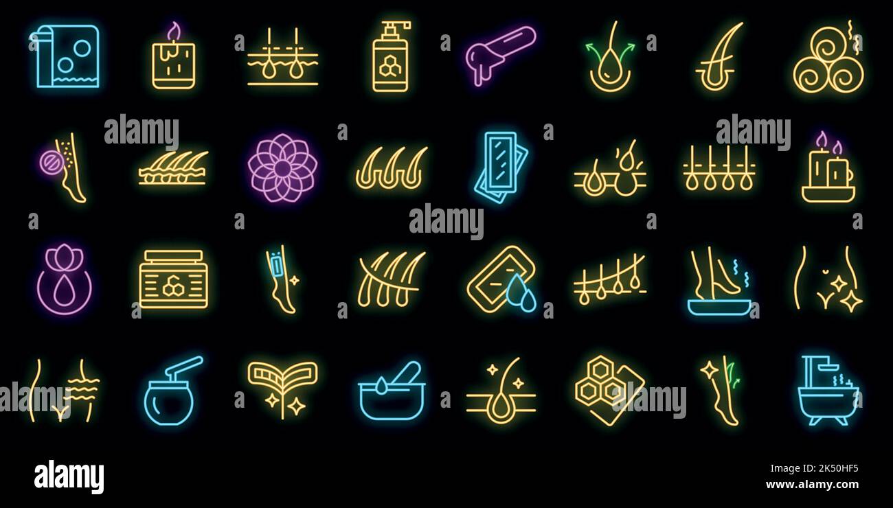 Wax therapy icon outline vector. Hair removal. Beauty cosmetic vector neon Stock Vector Image ...