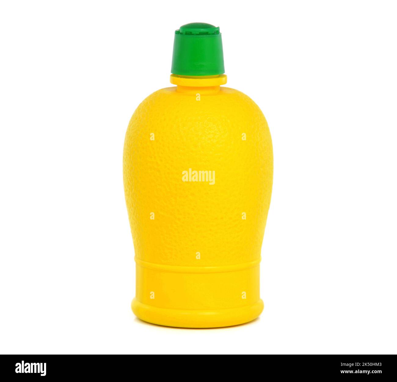 Yellow bottle of lemon juice isolated on white Stock Photo - Alamy