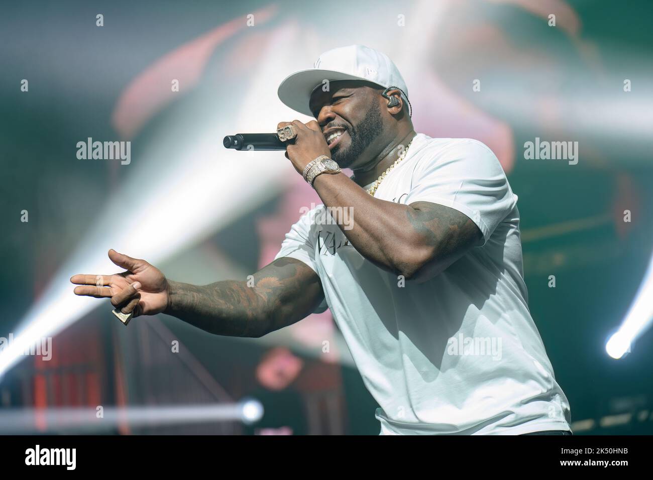 Bergen, Norway. 04th Oct, 2022. The American rapper 50 Cent performs a ...