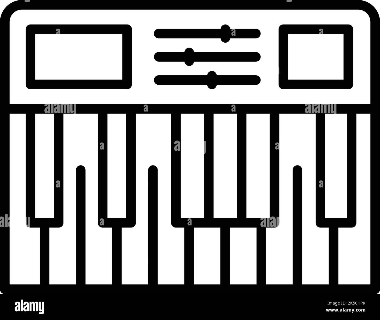Synthesizer equipment icon outline vector. Music piano. Audio ...
