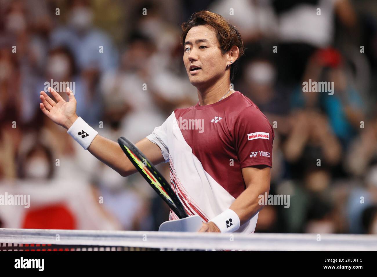 Ariake Colosseum, Tokyo, Japan. 5th Oct, 2022. Yoshihito Nishioka (JPN), OCTOBER 5, 2022 ...