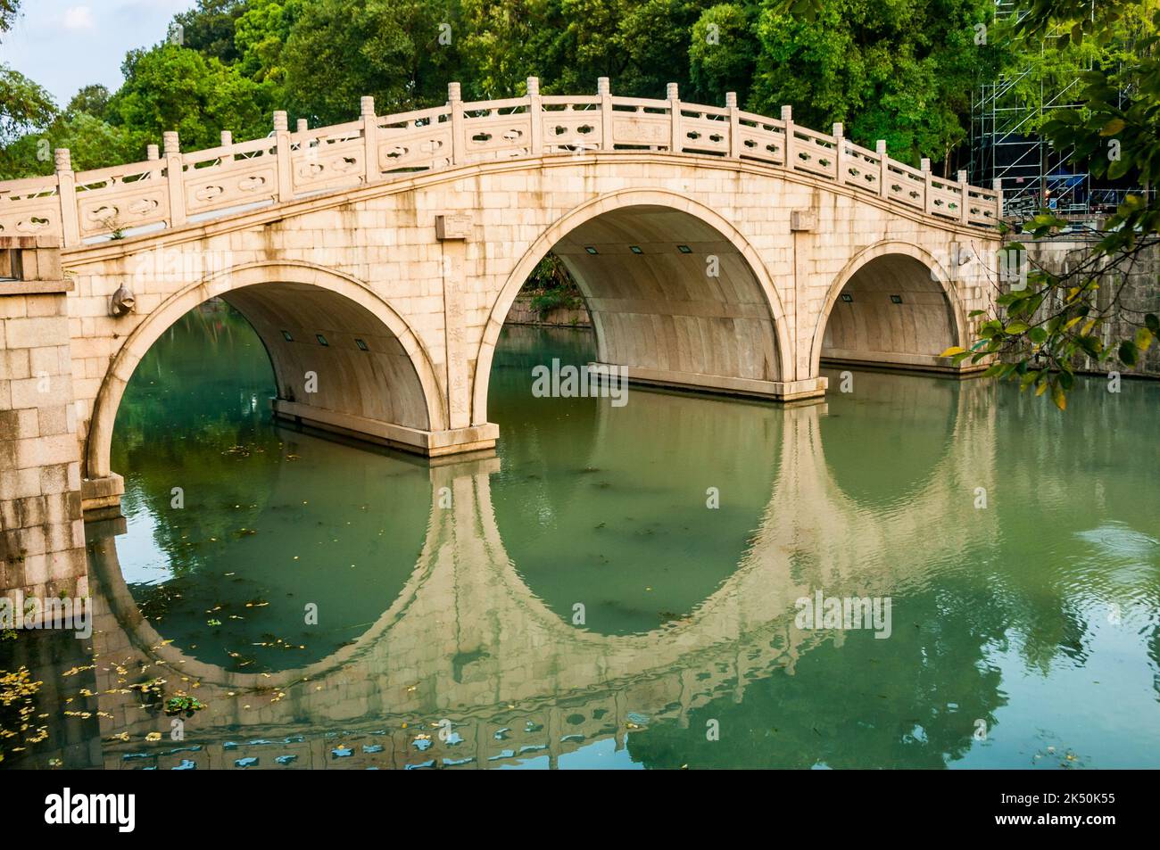 The bridge at the North Gate area of the Tiger Hill Pagoda scenic area ...