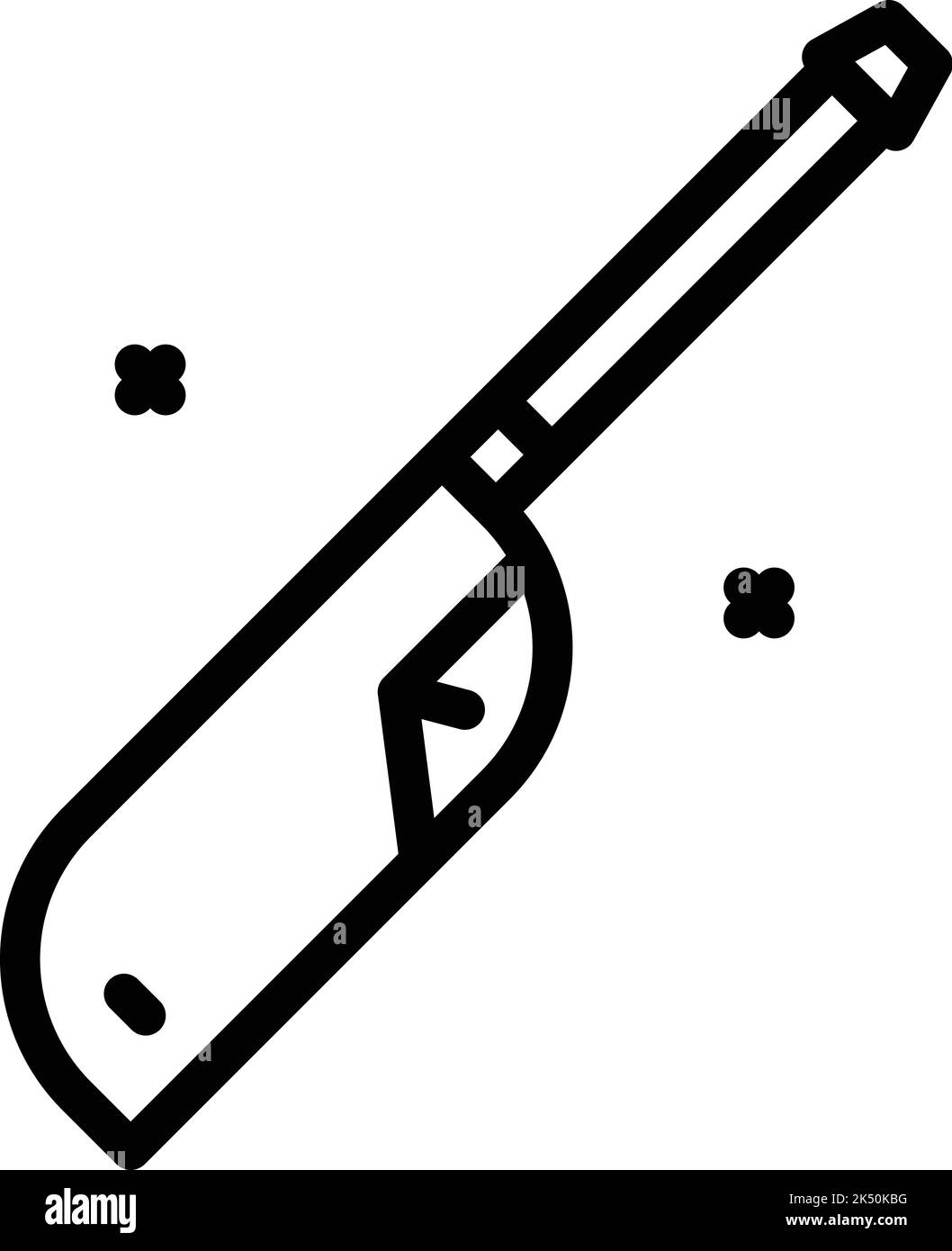 Cigar knife icon outline vector. Tobacco smoke. Vape health Stock ...