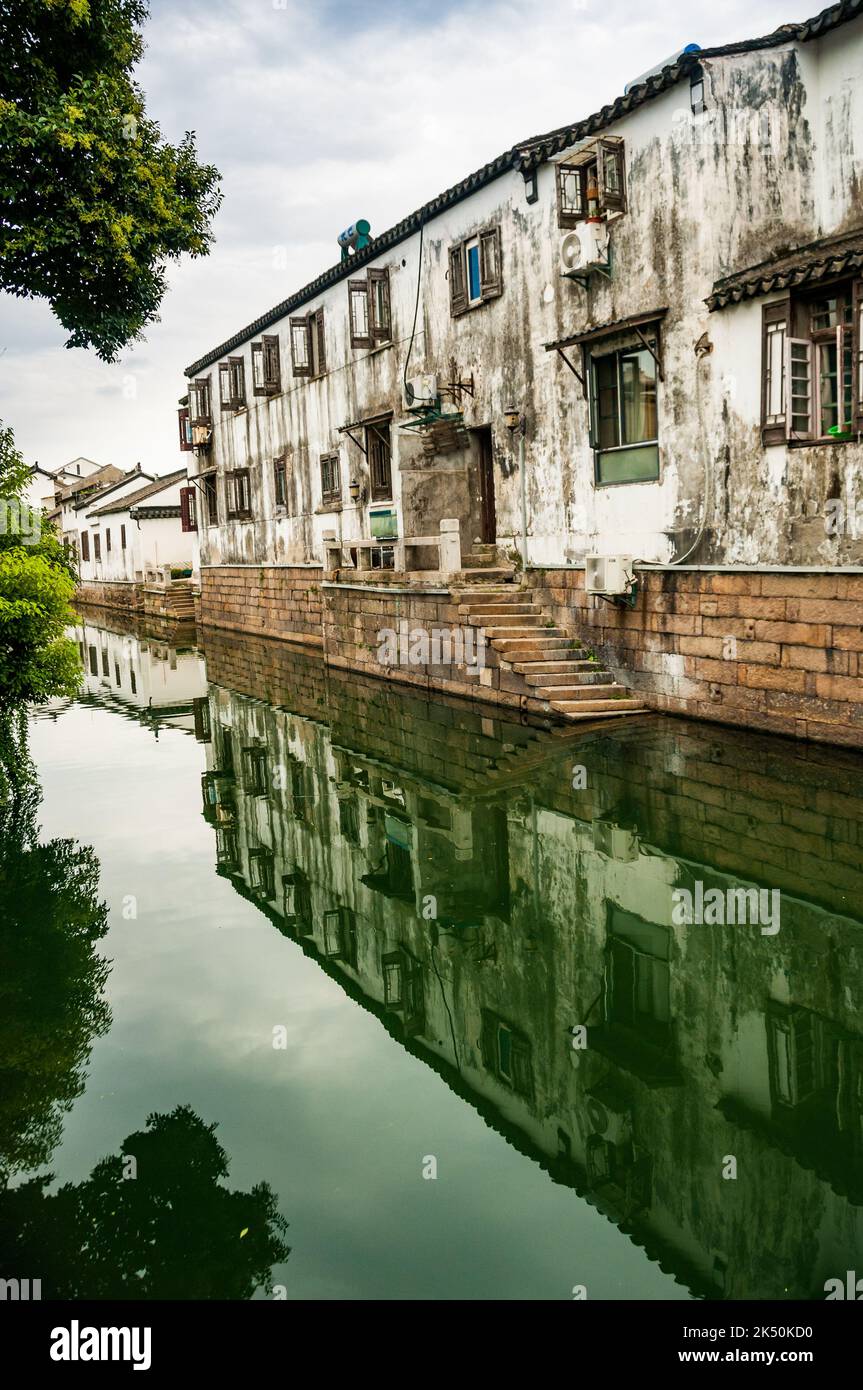 A building on a side street canal off Pingjiang Lu a street full of old ...