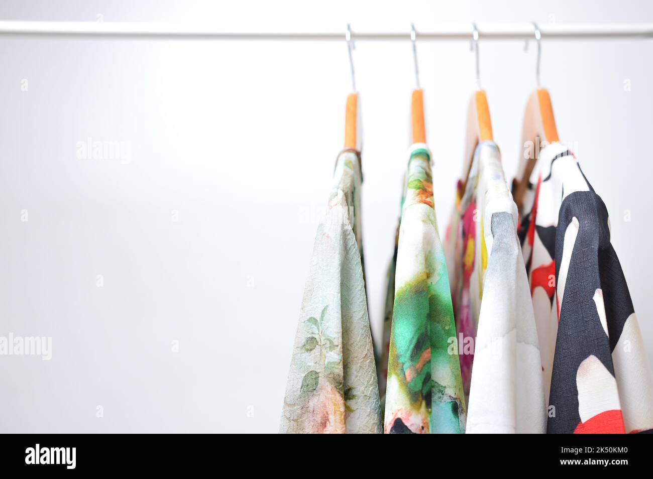 Colorful clothes hanging on clothesline Stock Photo - Alamy