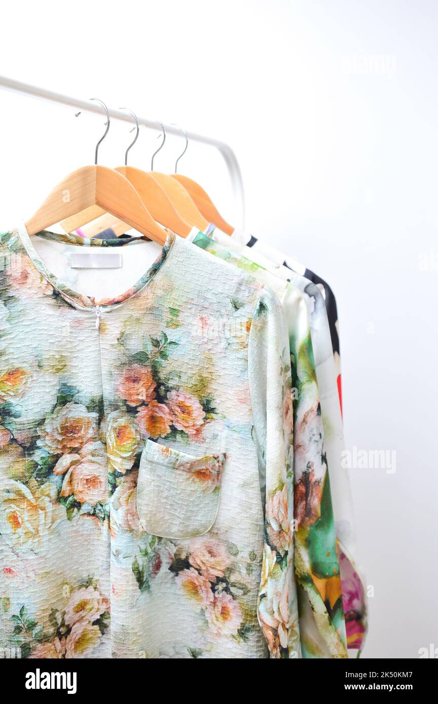 Colorful clothes hanging on clothesline Stock Photo - Alamy