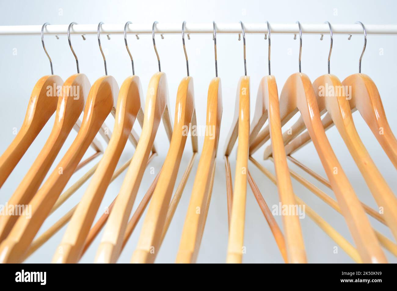 Hanger isolated with white background. Hanger racks in shop Stock Photo ...