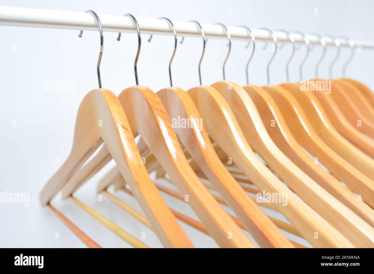 Hanger isolated with white background. Hanger racks in shop Stock Photo ...