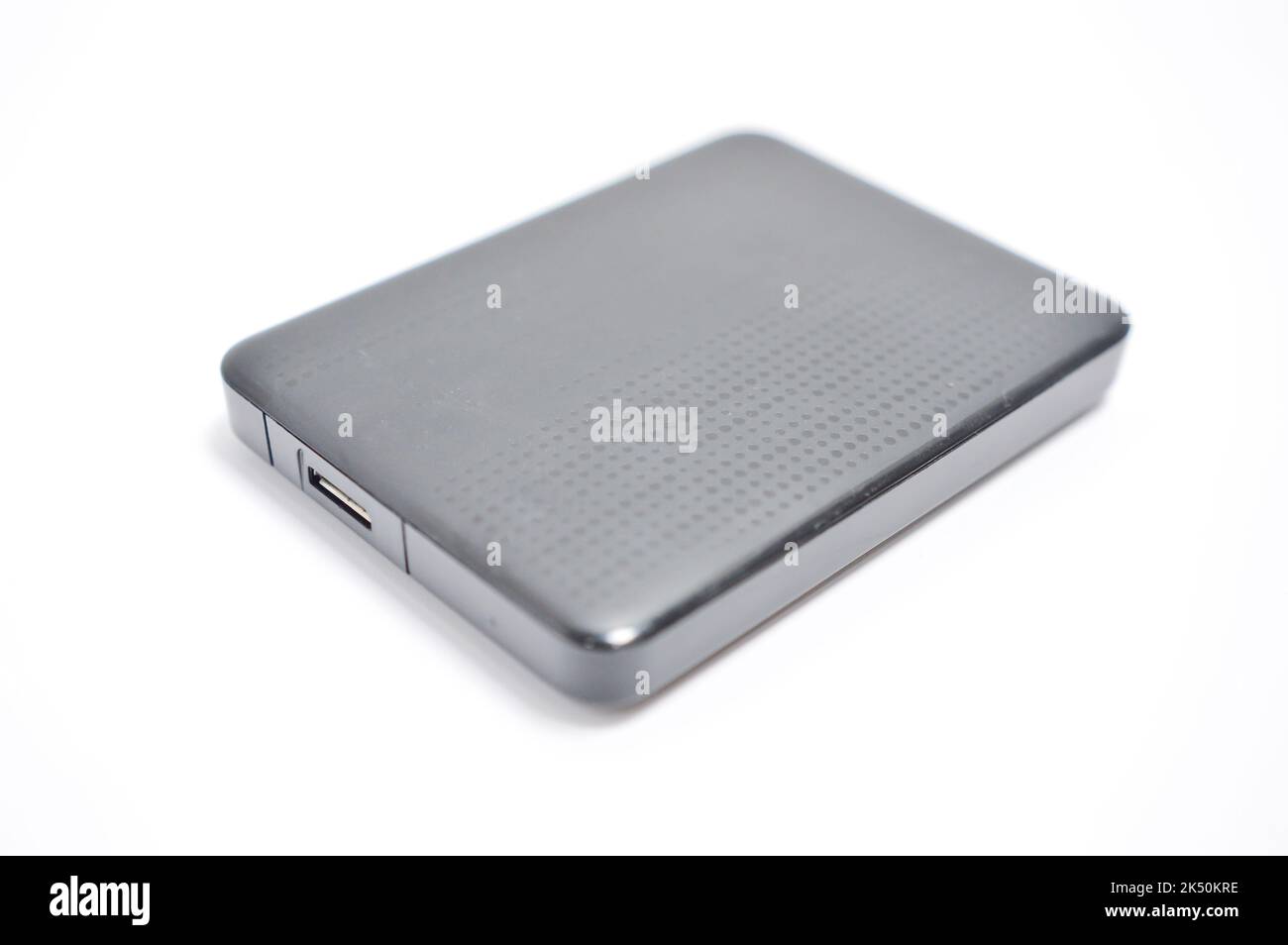 Isolated external hard drive or hard disk or HDD on white background ...