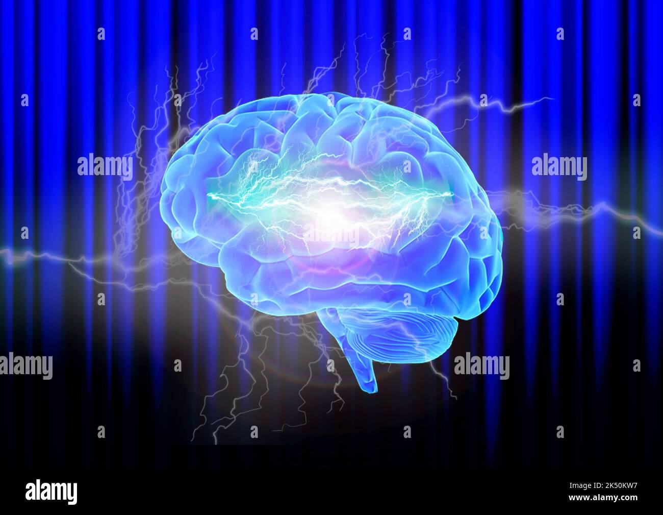 Human nervous system blue hi-res stock photography and images - Alamy