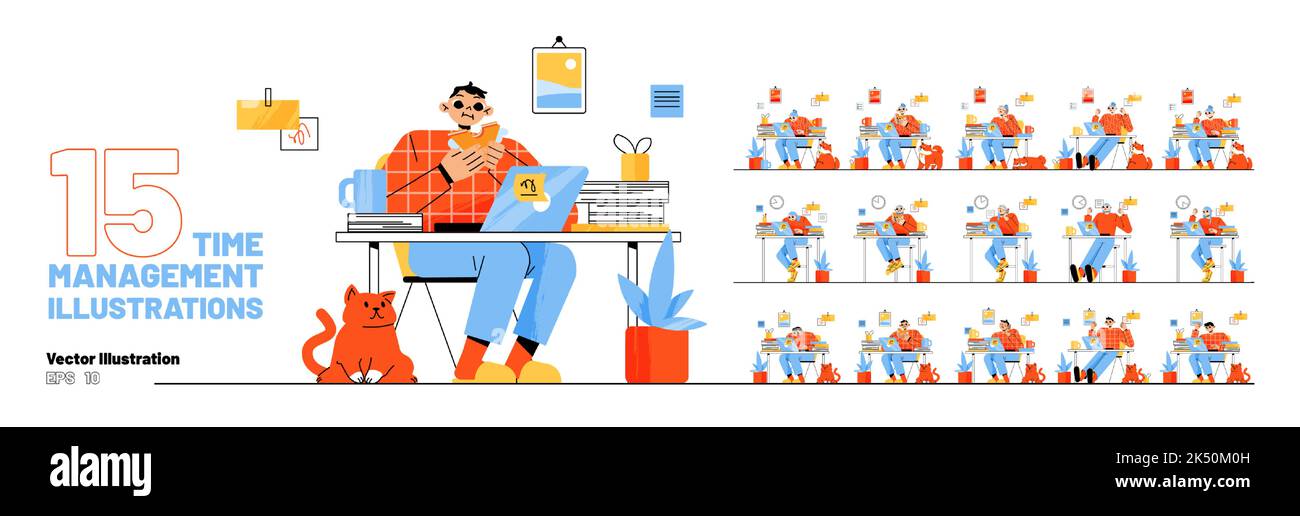 Lunch time activities Stock Vector Images - Alamy