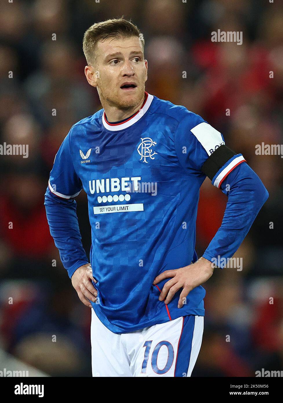 Liverpool, UK. 4th Oct, 2022. Steven Davis of Rangers during the UEFA ...