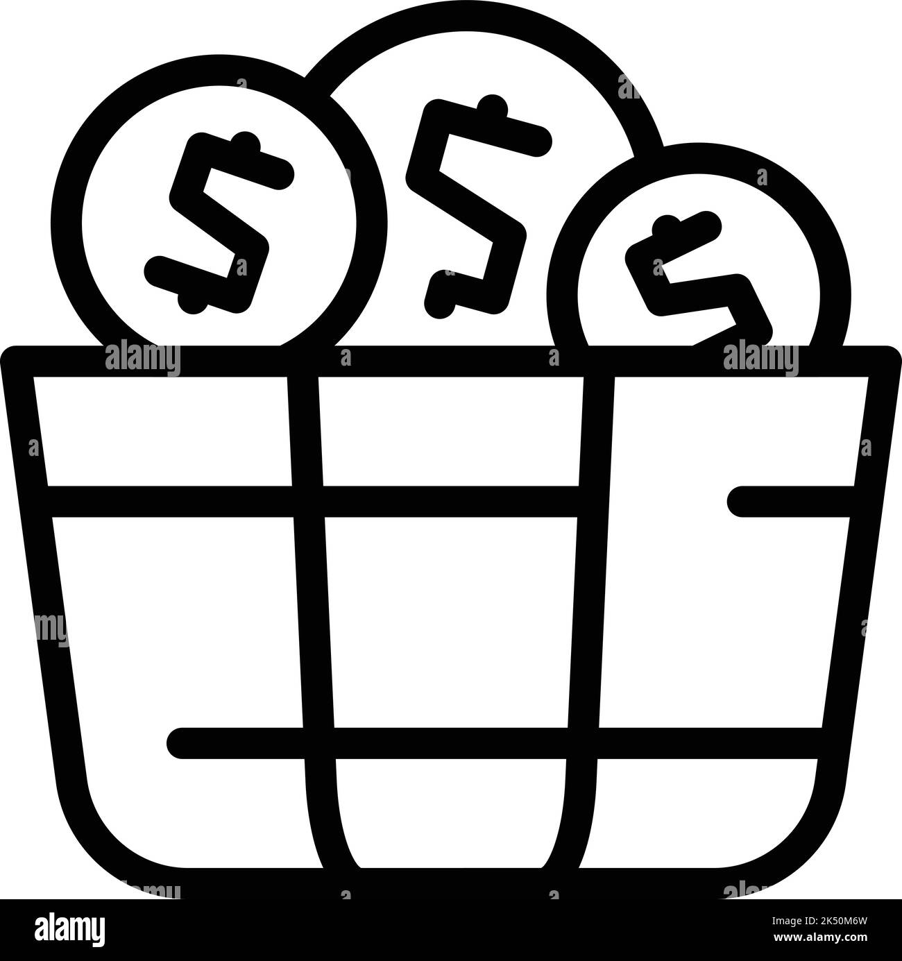 Cash basket icon outline vector. School assets. Work free Stock Vector ... Cash basket icon outline vector. School assets. Work free Stock Vector ...