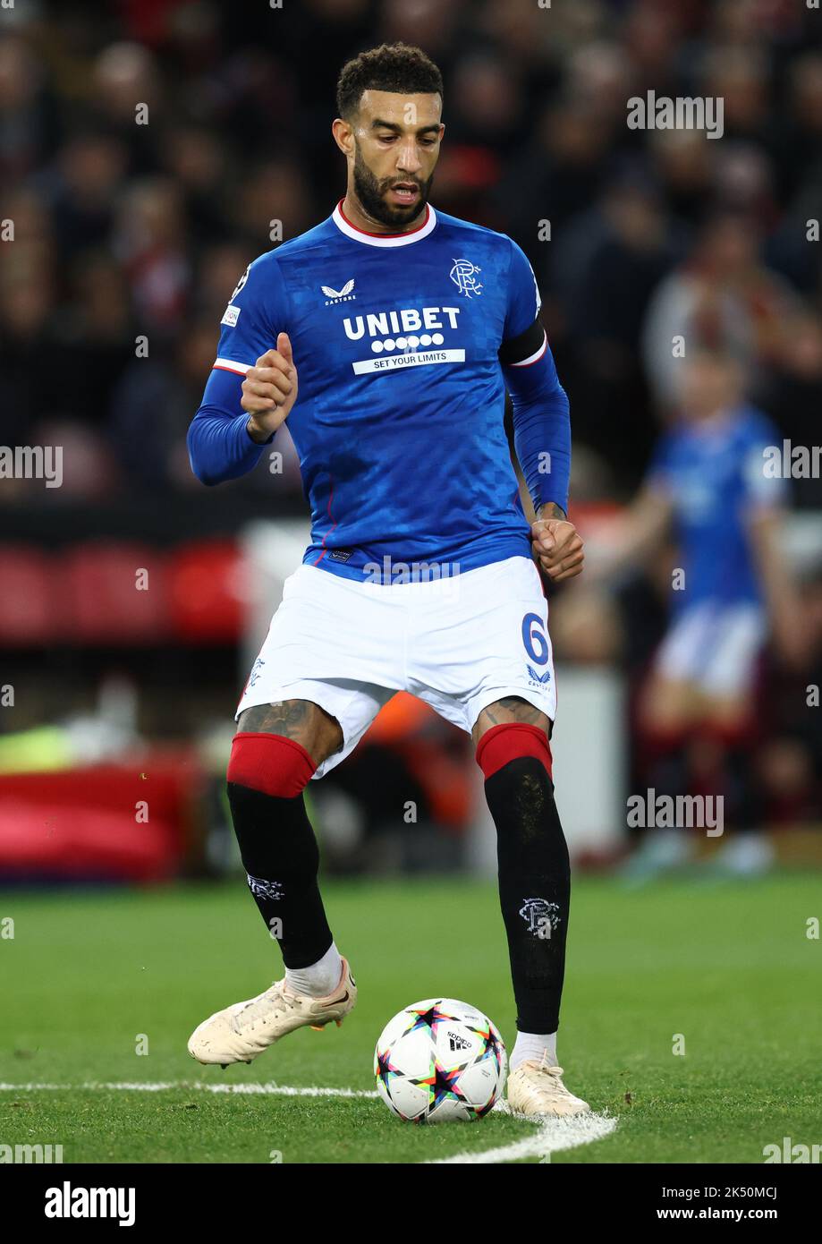 Liverpool, UK. 4th Oct, 2022. Connor Goldson of Rangers during the UEFA ...