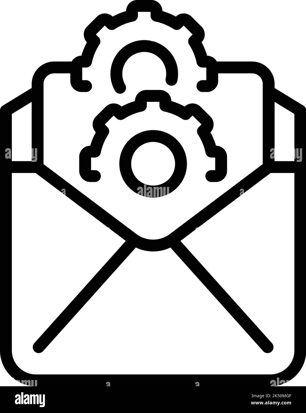 Work job mail icon outline vector. Clock people. Company task Stock ...