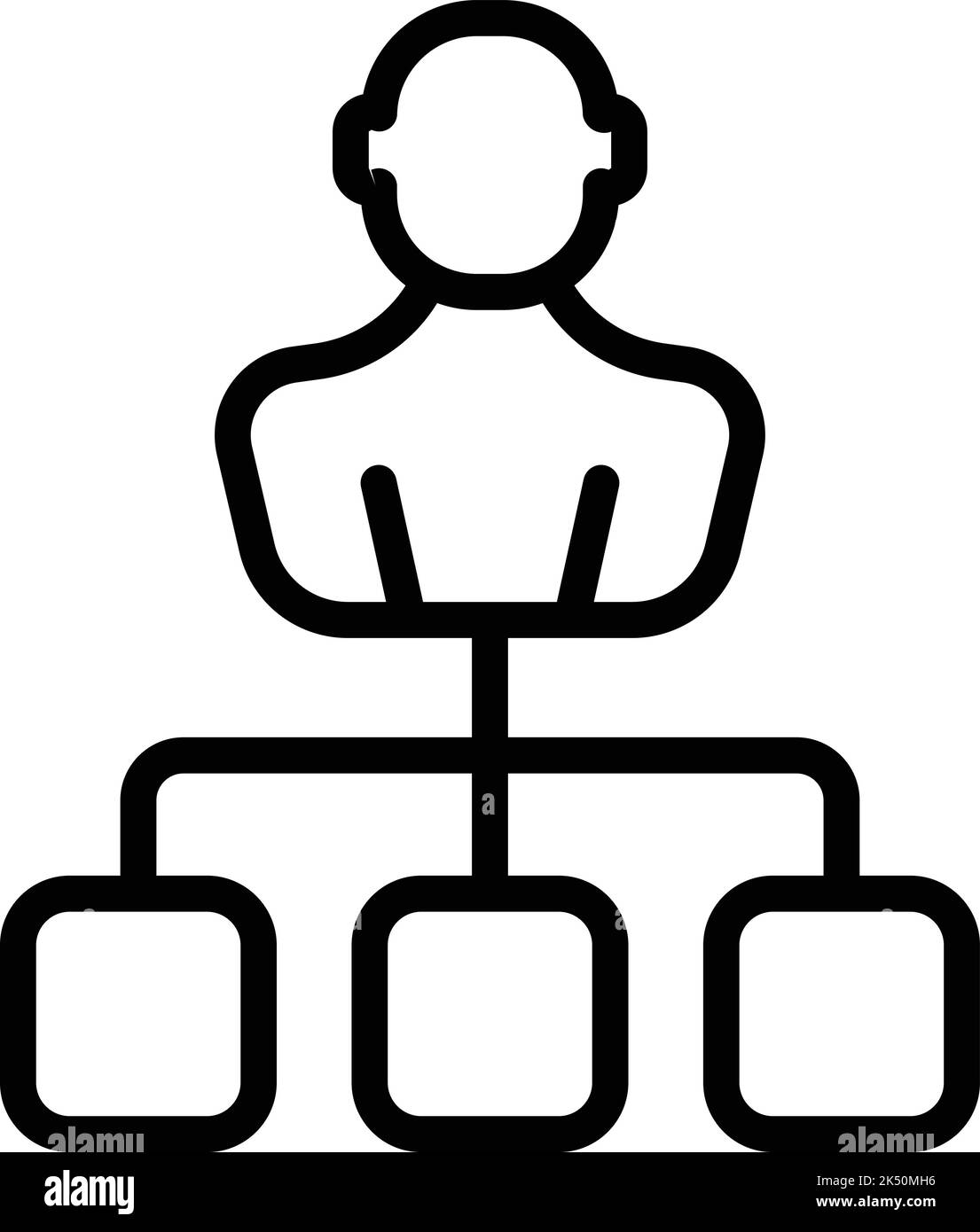 Task group icon outline vector. Office system. Productive job Stock ...