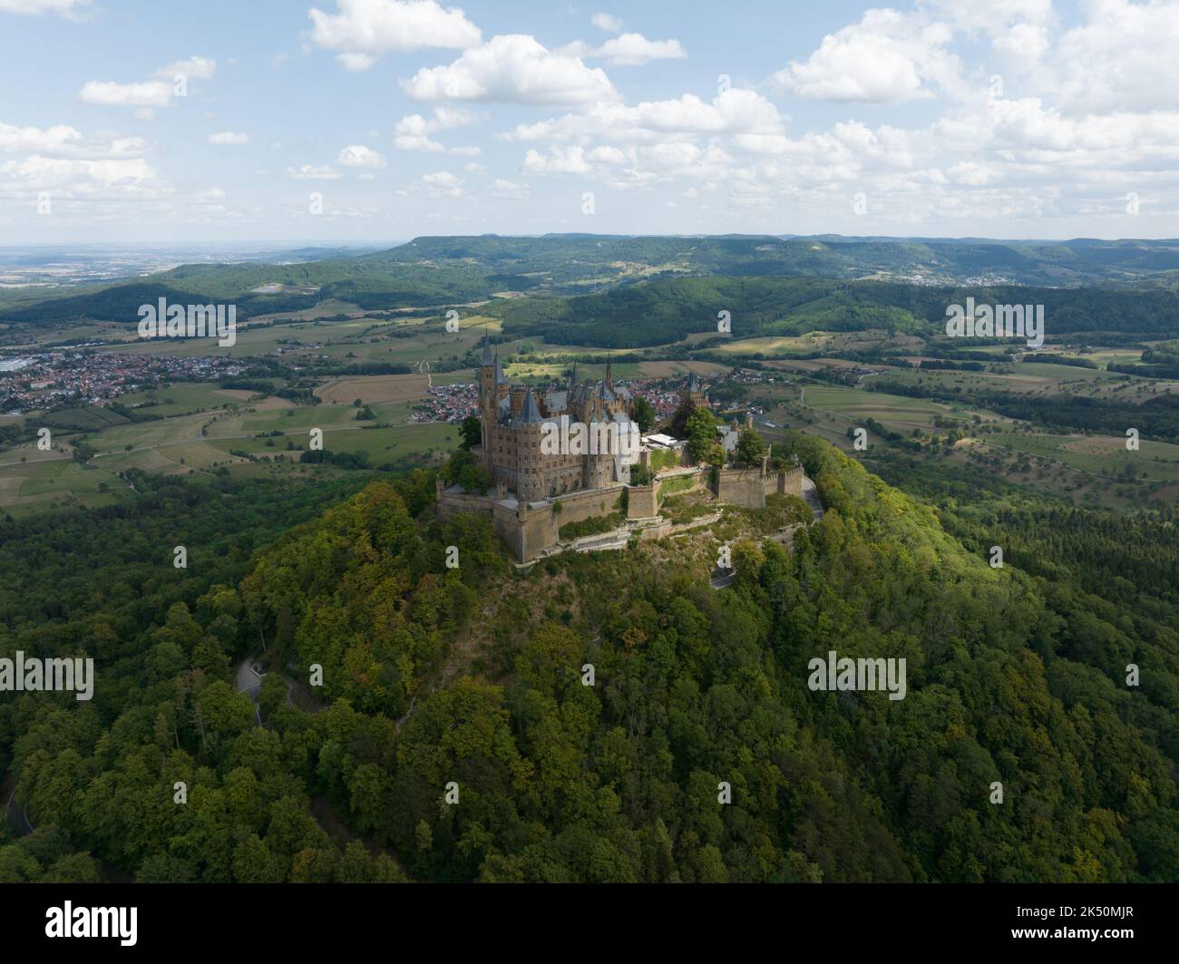Burg Hohenzollern castle between Hechingen and Bisingen Germany, was ...
