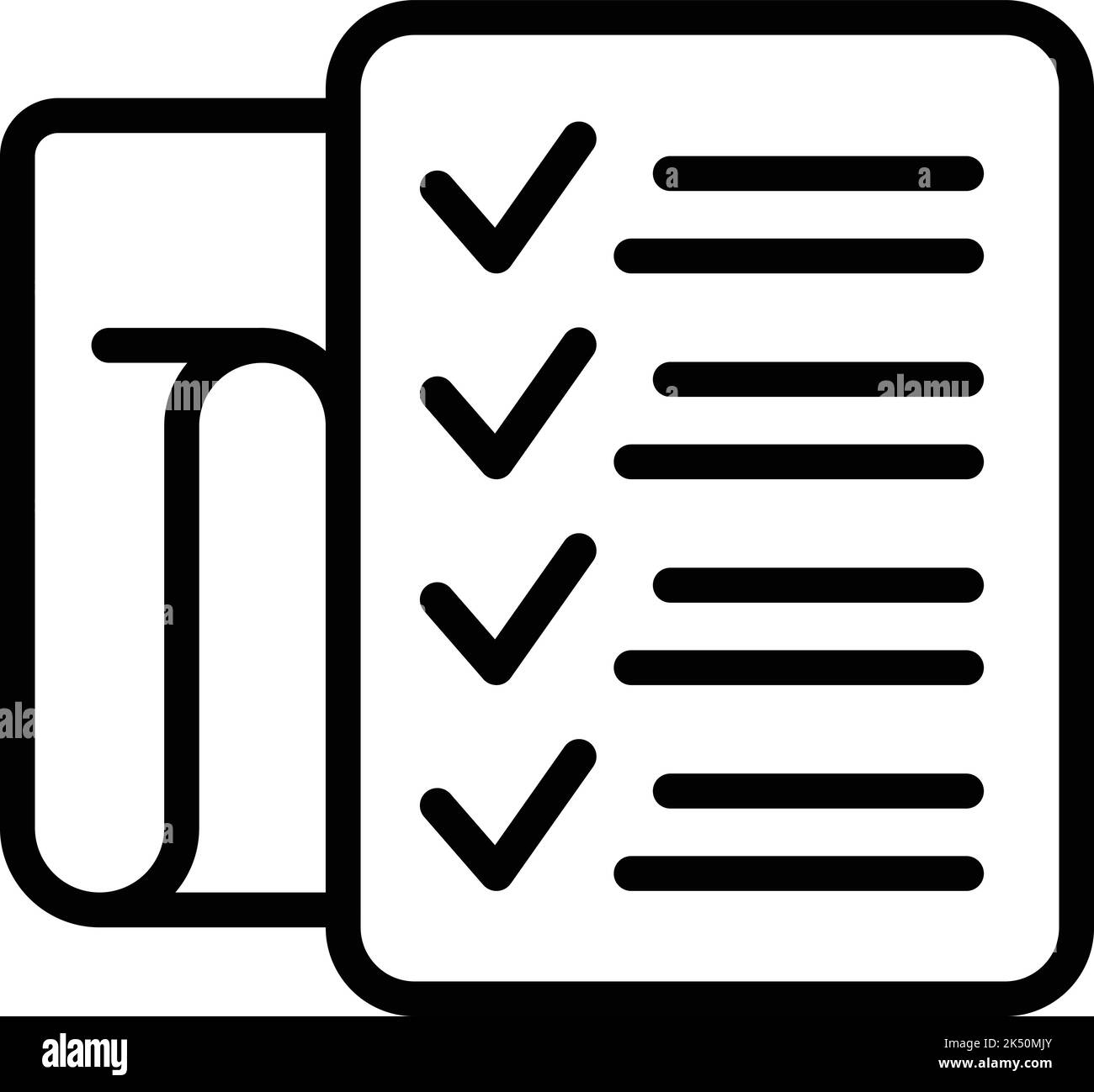 Paper task icon outline vector. Work time. Business team Stock Vector ...