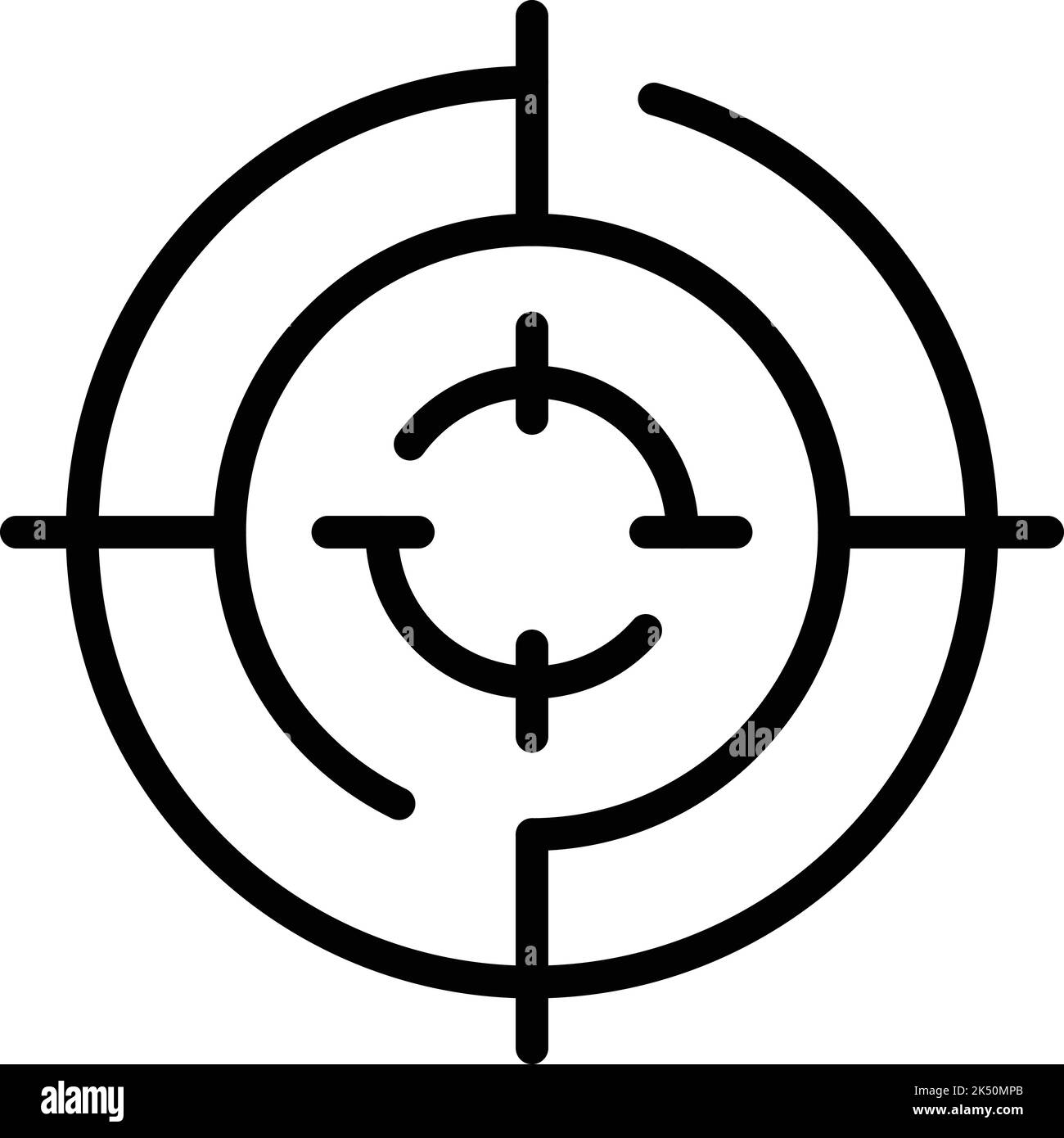 Job target icon outline vector. Busy office. Work time Stock Vector ...