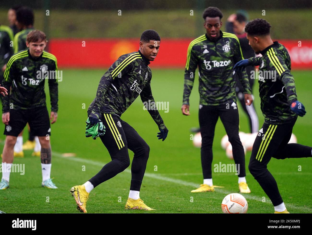 Manchester United's Marcus Rashford during a training session at the ...