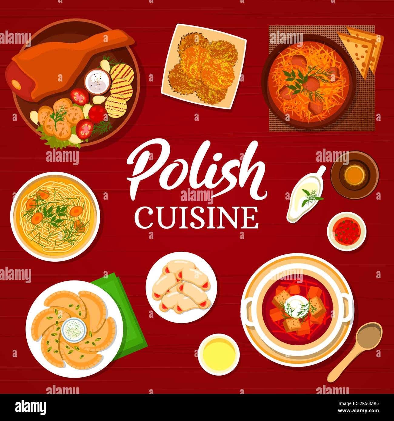 Polish food plate Stock Vector Images - Alamy