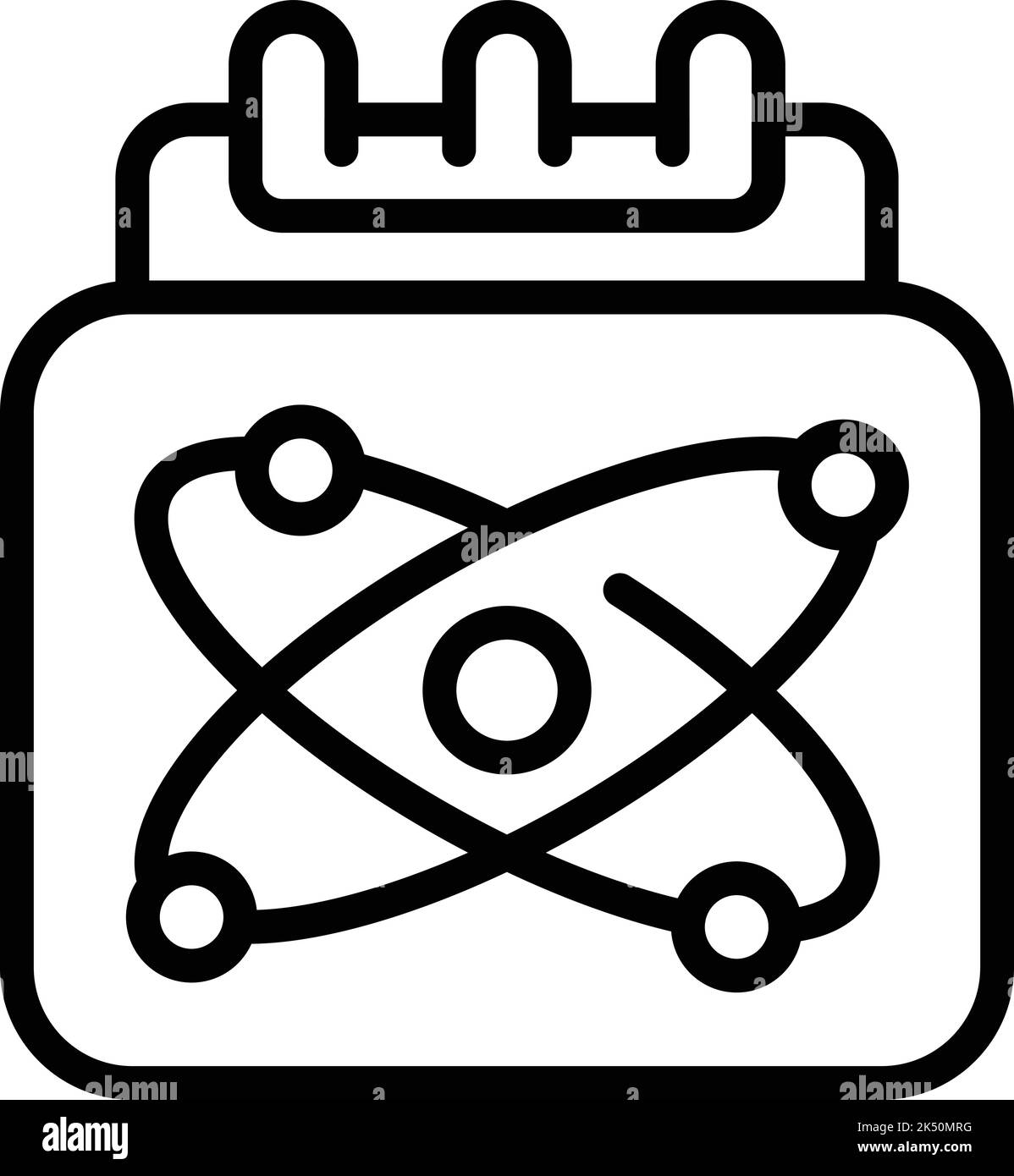 Atomic calendar icon outline vector. People team. Company task Stock ...