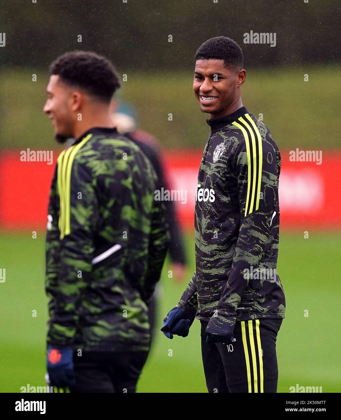 Manchester United's Marcus Rashford during a training session at the ...
