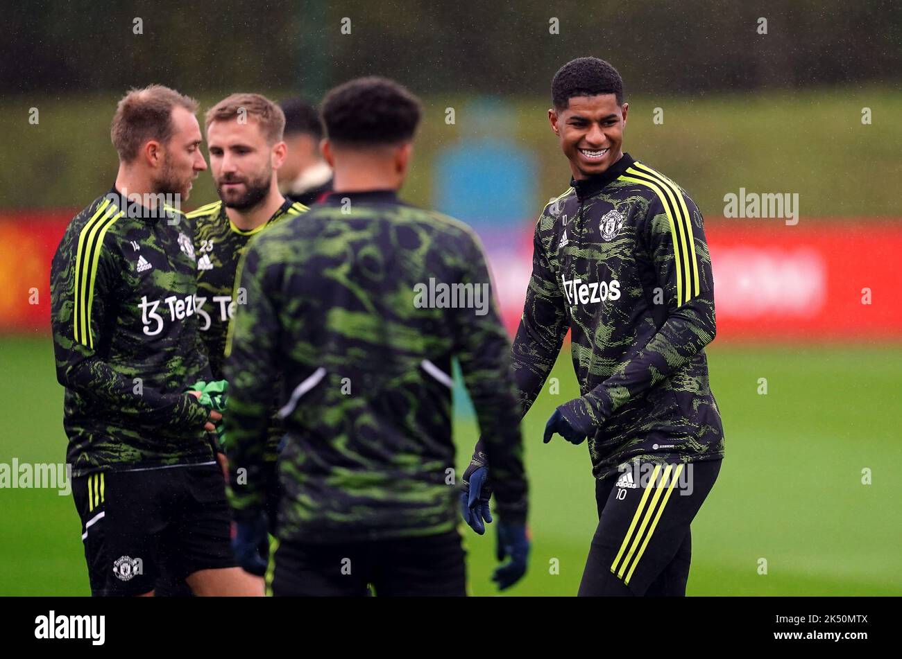 Manchester United's Marcus Rashford during a training session at the ...