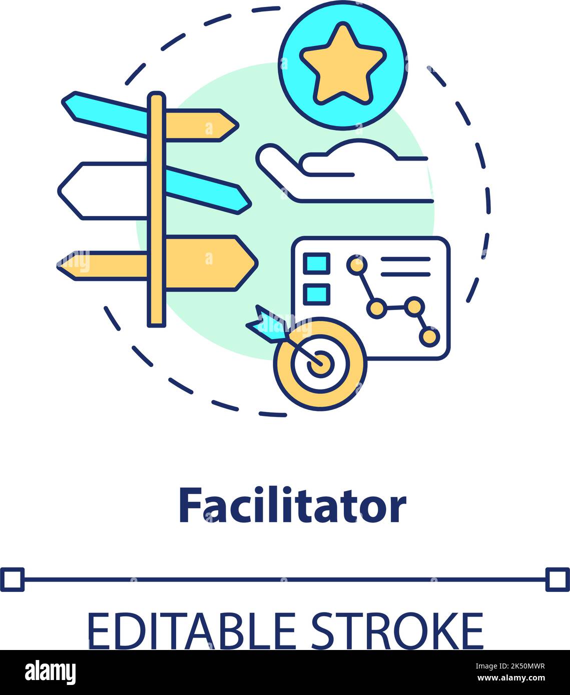 Facilitator concept icon Stock Vector Image & Art - Alamy