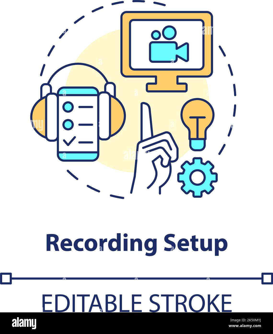 Recording setup concept icon Stock Vector Image & Art - Alamy