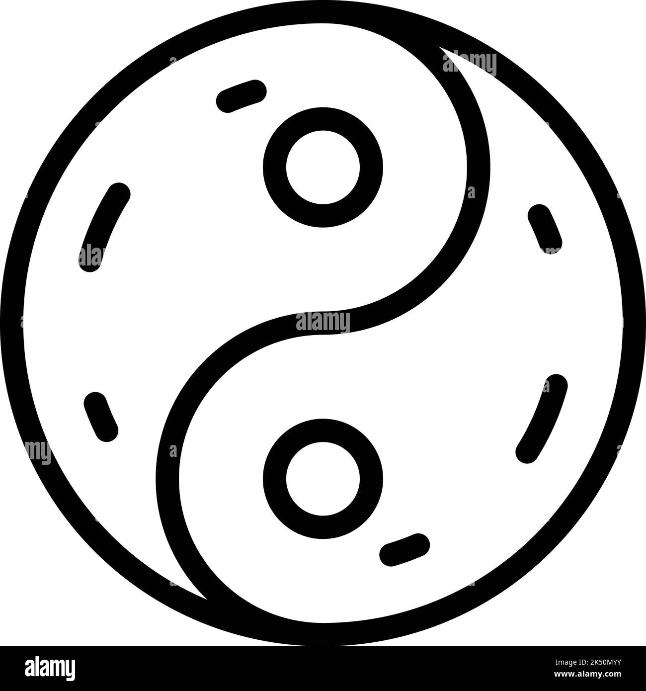 Yin yang icon outline vector. Mind balance. People health Stock Vector ...