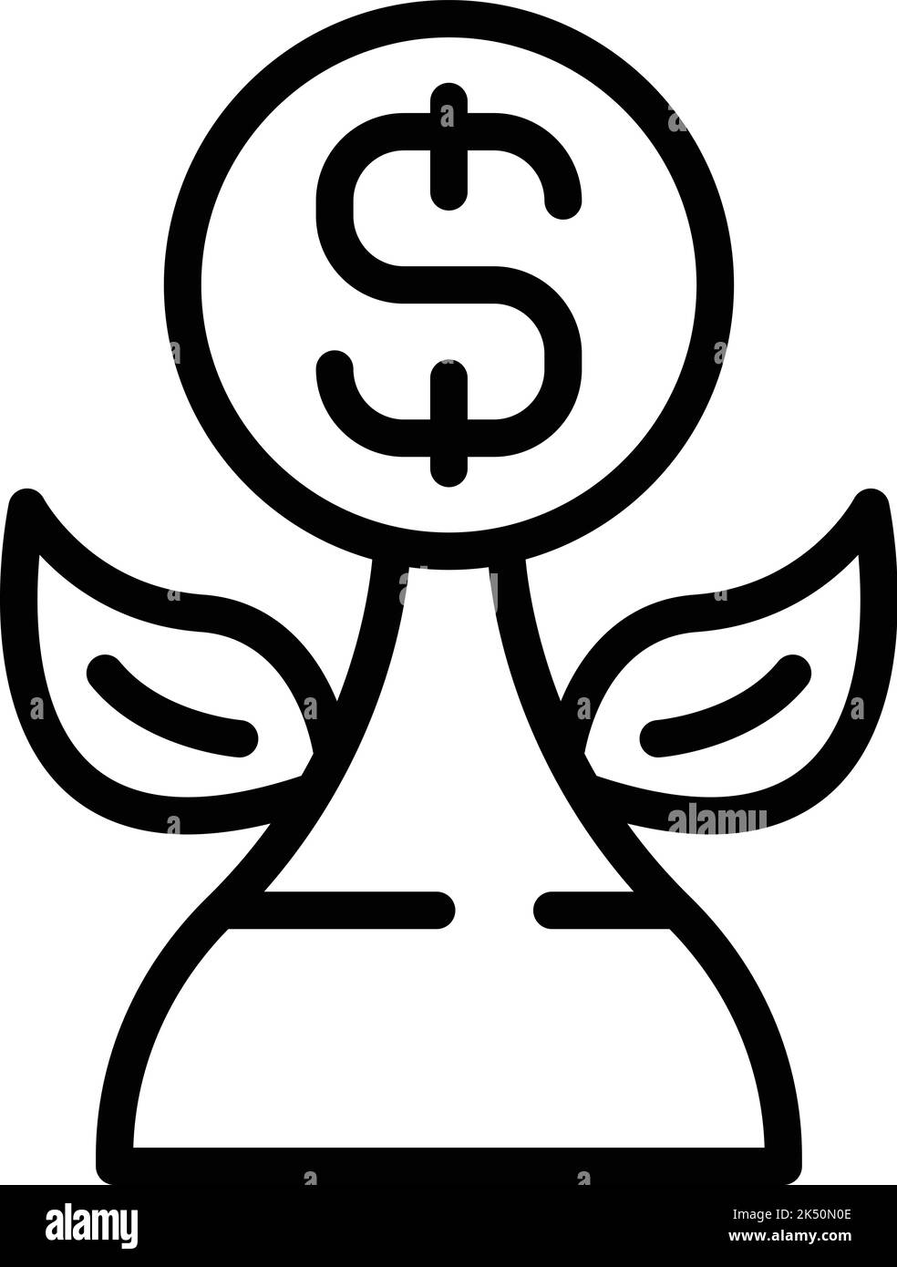 Business plant icon outline vector. People team. Office system Stock ...