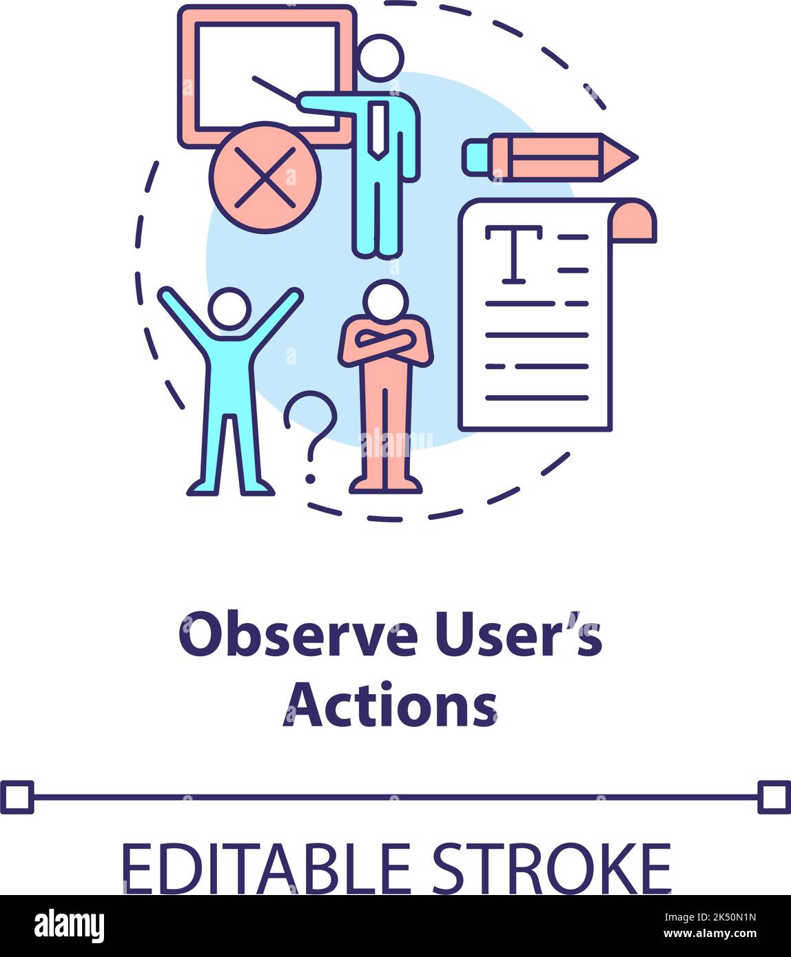 Observe user actions concept icon Stock Vector Image & Art - Alamy