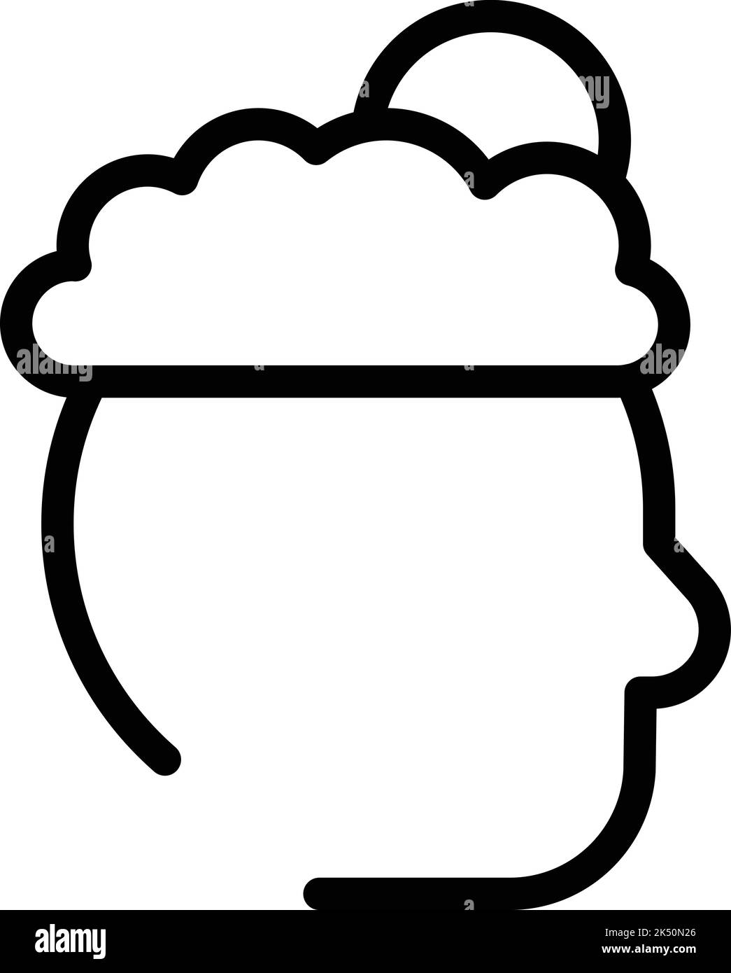 Cloudy mind icon outline vector. Energy health. Body exercise Stock ...