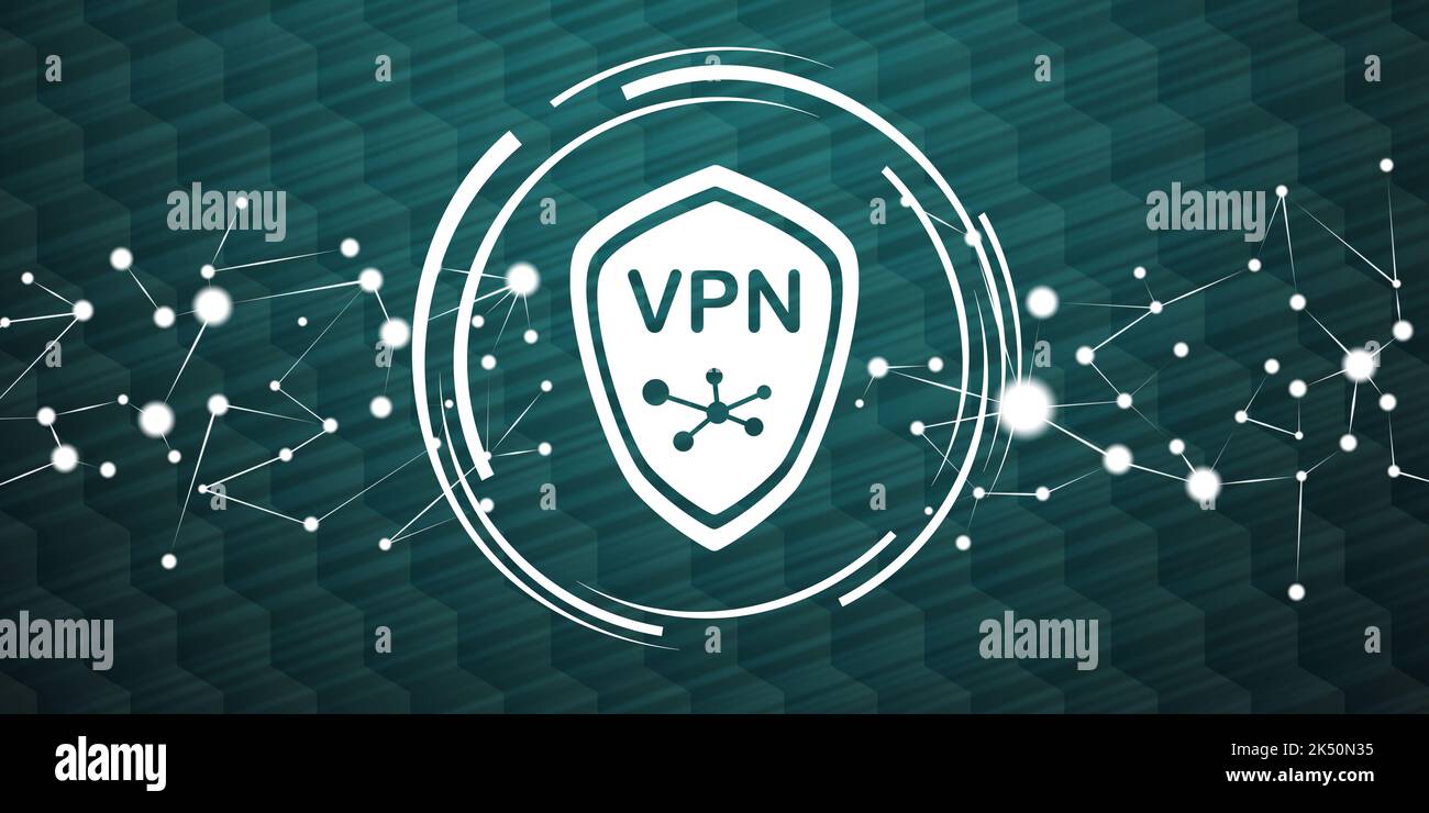 Illustration of a vpn concept Stock Photo - Alamy