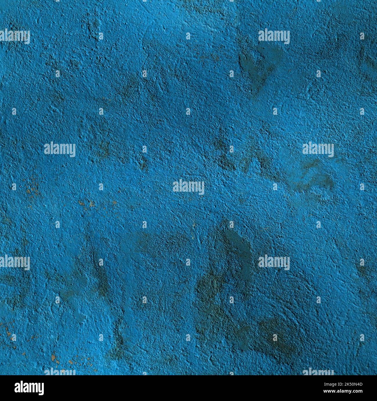 Dirty backdrop and wall, painted with water-based paint. Blue wall ...