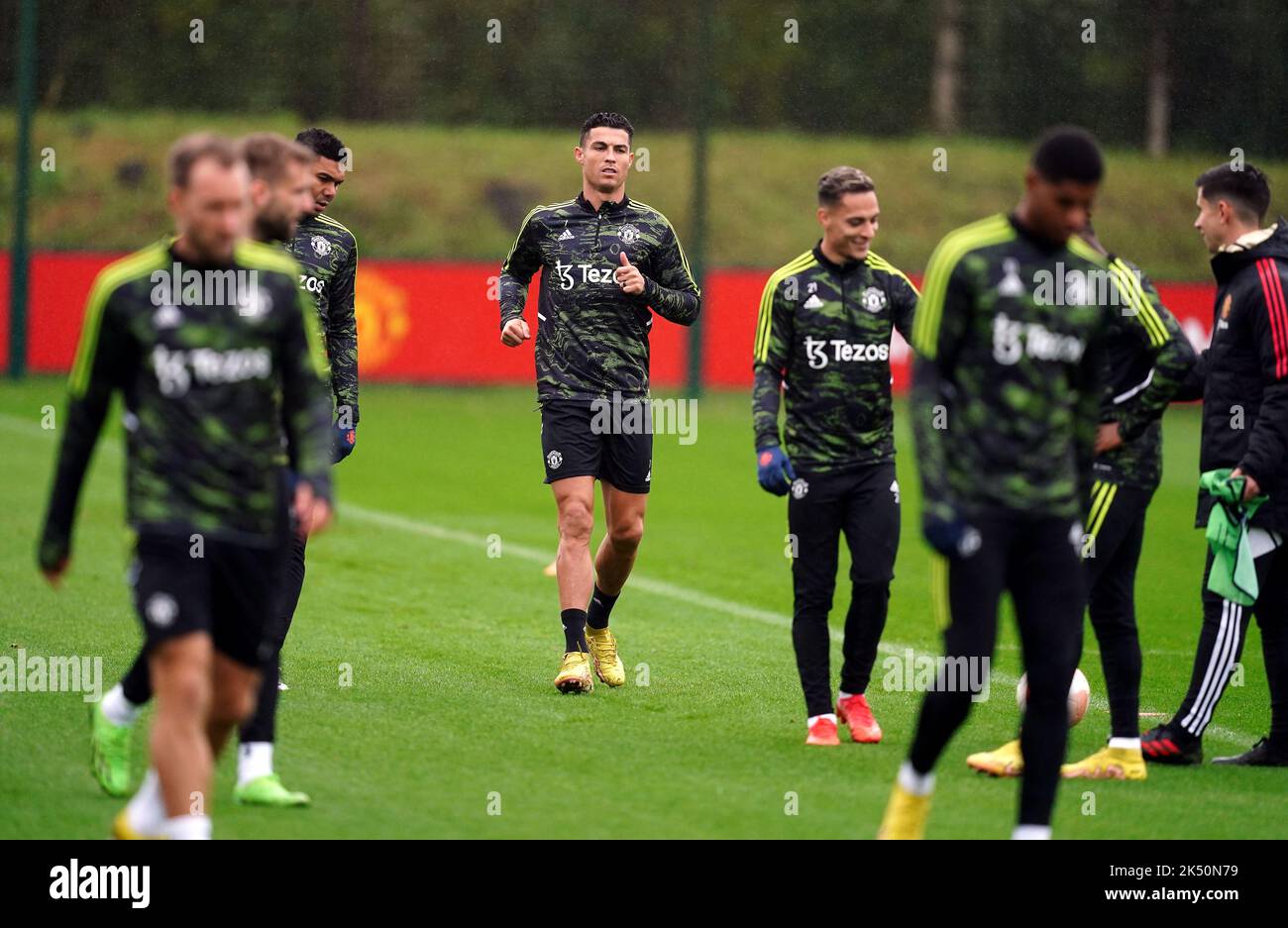 Manchester United's Cristiano Ronaldo during a training session at the ...