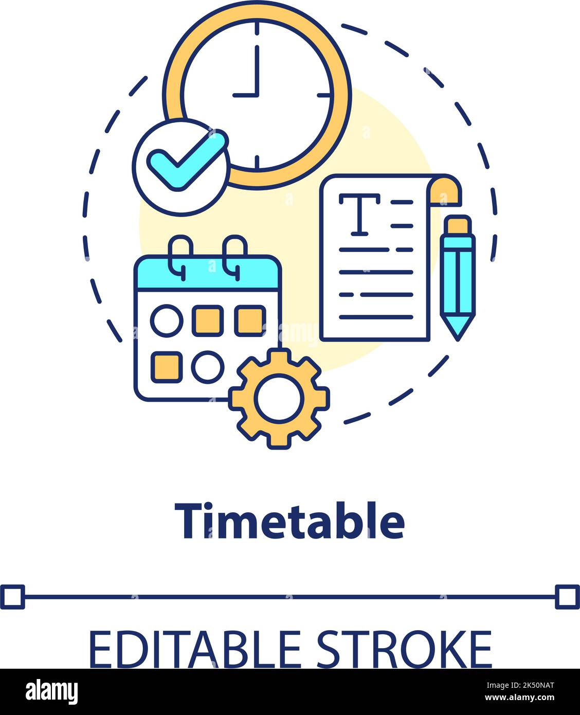 Timetable concept icon Stock Vector Image & Art - Alamy