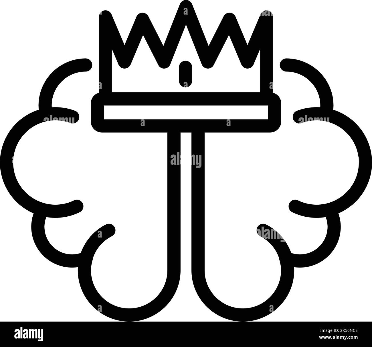 Crown brainstorming icon outline vector. Mind health. Energy balance ...