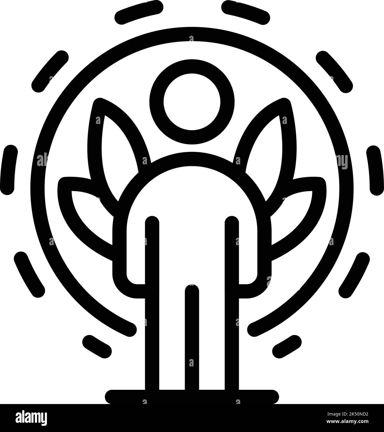 Balance man energy icon outline vector. Body mental. Mind health Stock ...