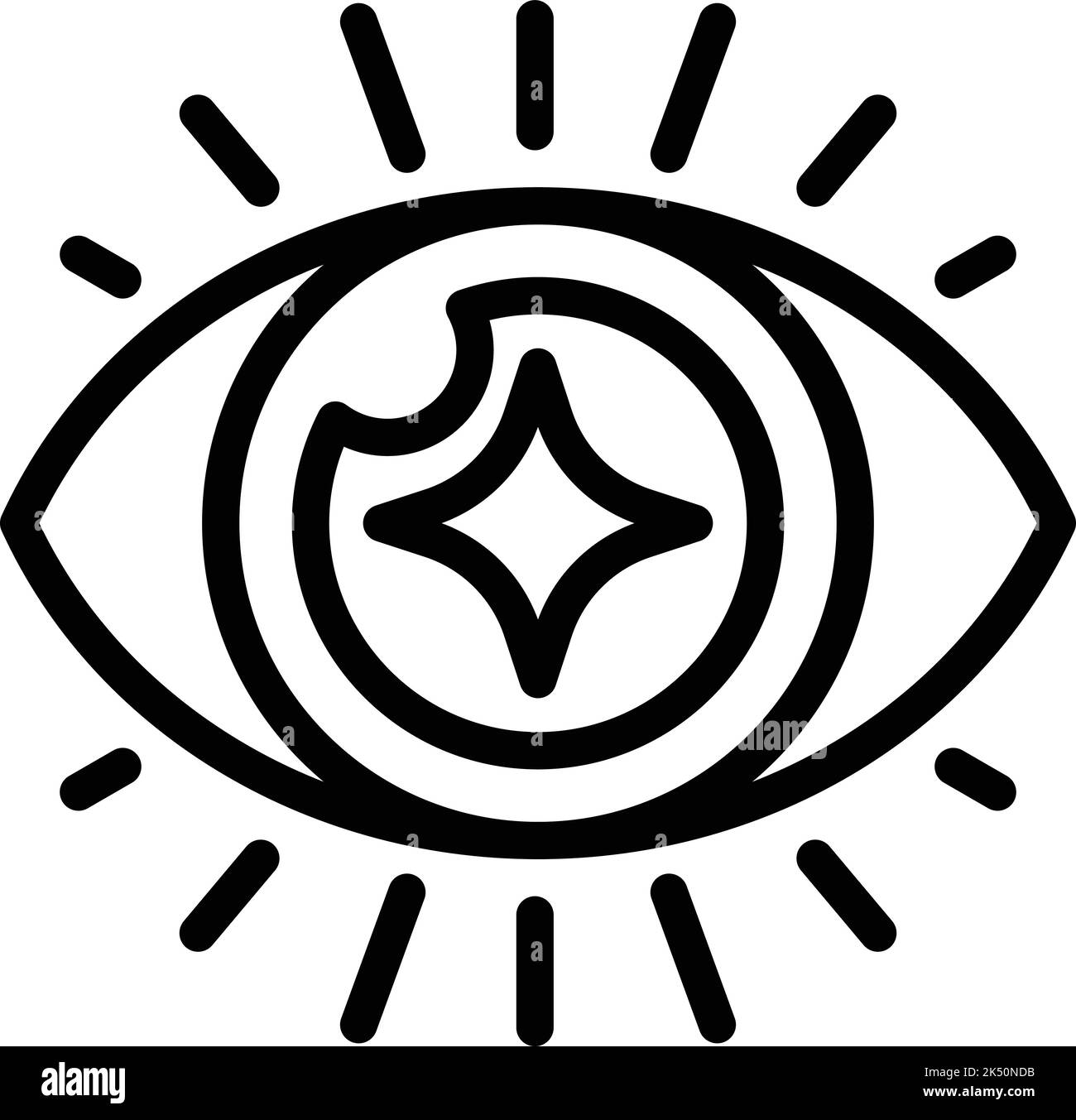 Mindfulness eye icon outline vector. Mind health. Yoga exercise Stock ...