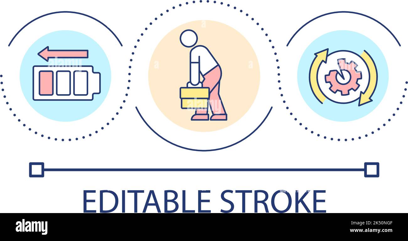 Low work productivity loop concept icon Stock Vector Image & Art - Alamy