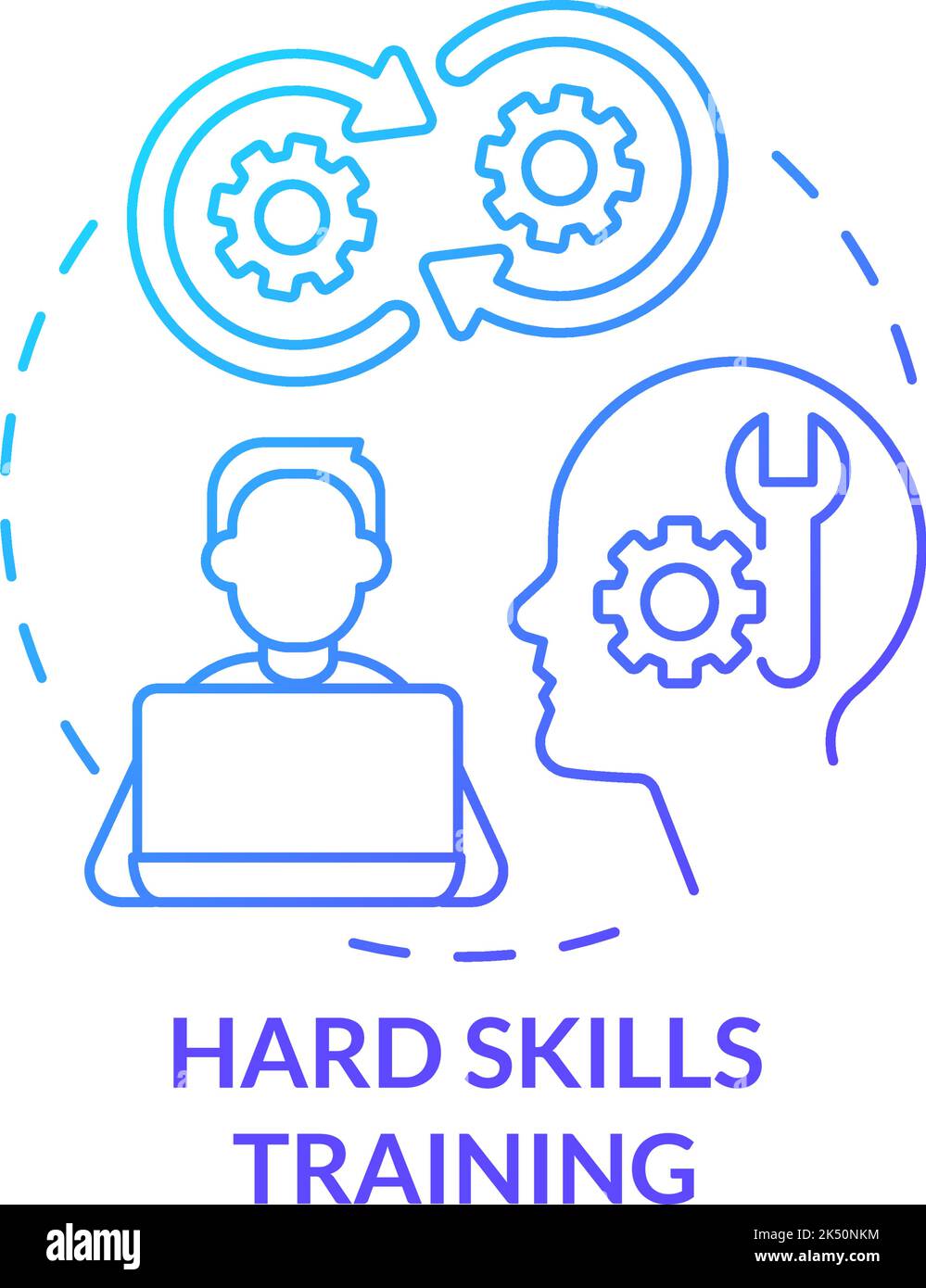 Hard skills training blue gradient concept icon Stock Vector Image ... Hard skills training blue gradient concept icon Stock Vector Image ...