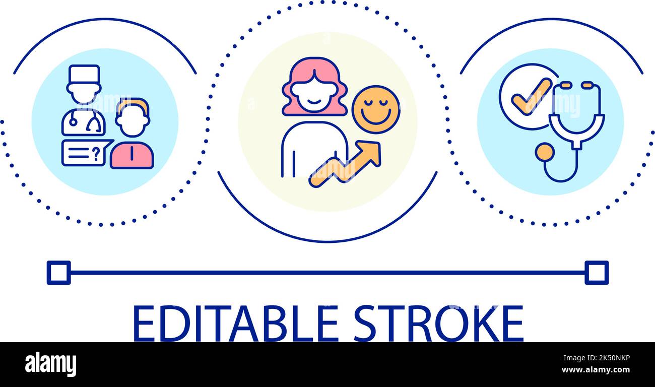 Patient encouragement loop concept icon Stock Vector Image & Art - Alamy