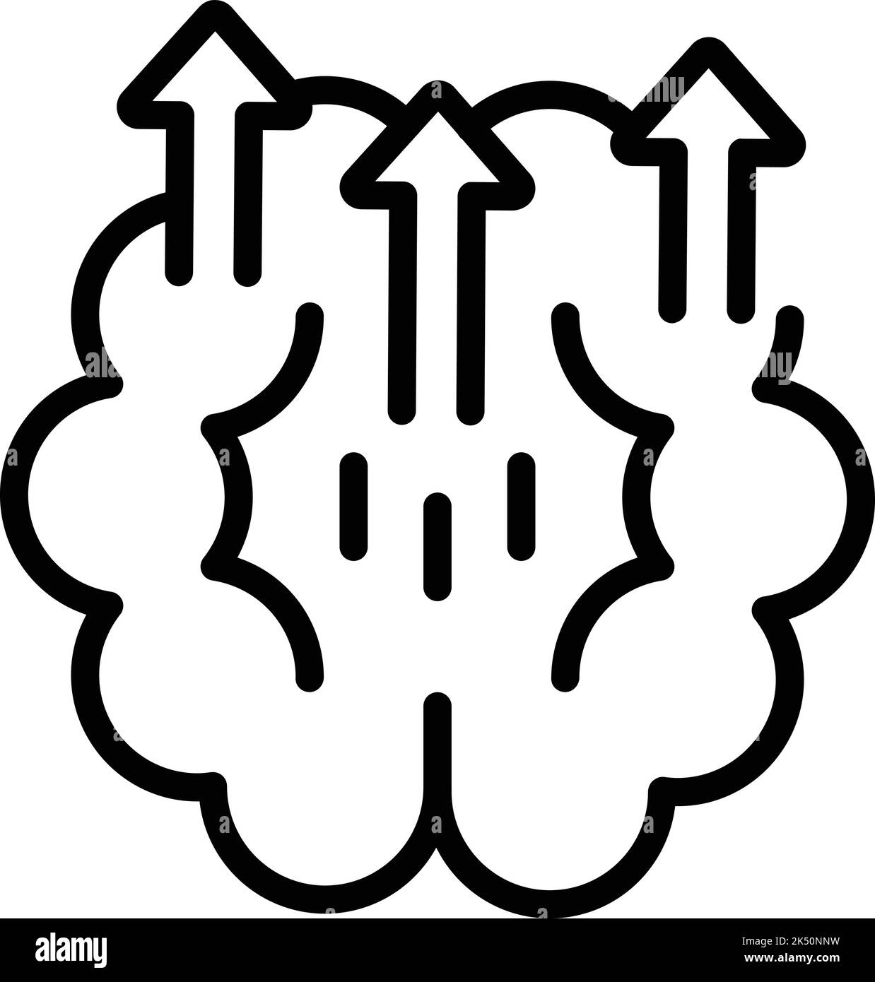 Brain skill up icon outline vector. Career goal. Personal capacity ...