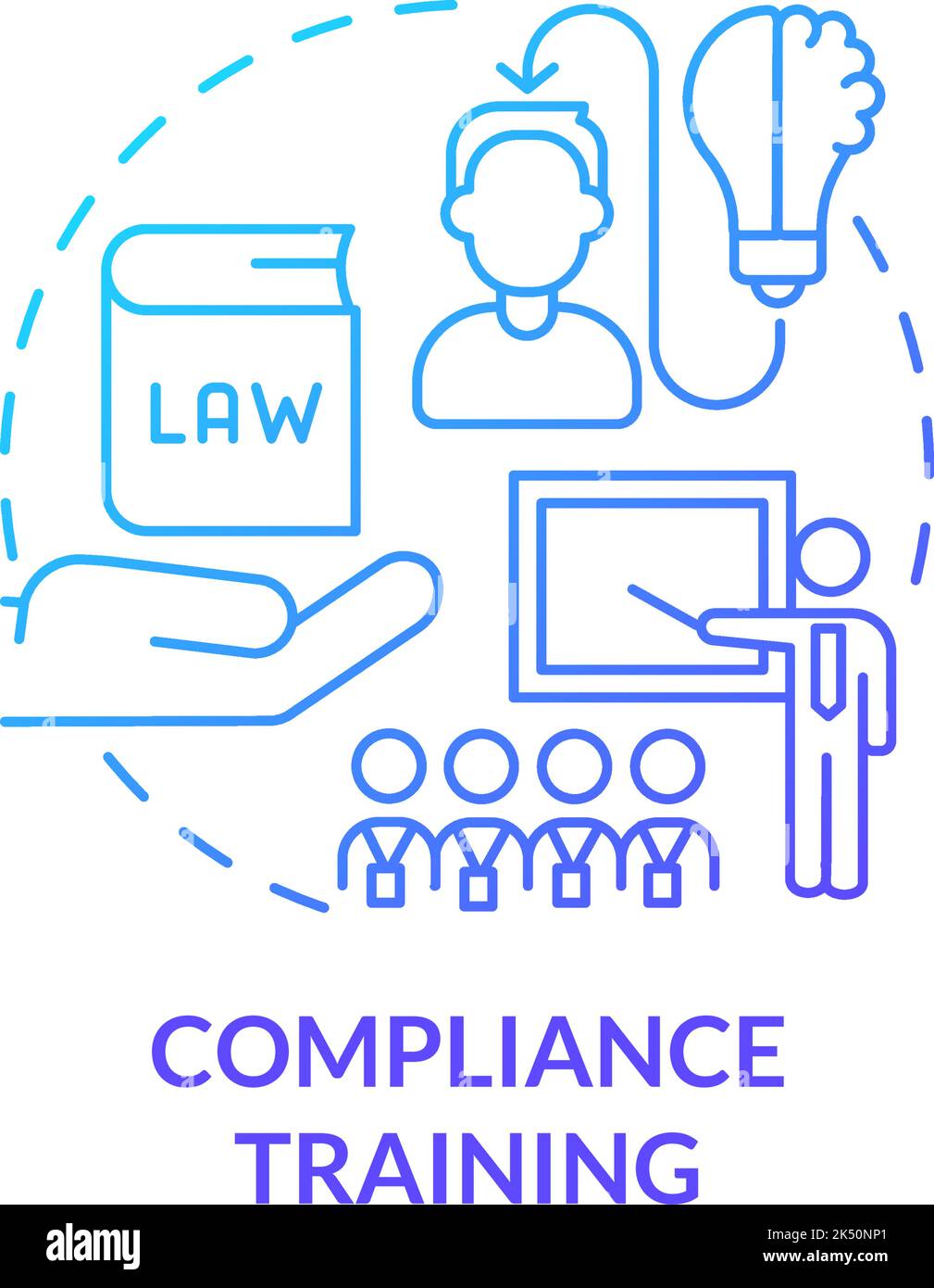 Compliance training blue gradient concept icon Stock Vector Image & Art ... Compliance training blue gradient concept icon Stock Vector Image & Art ...