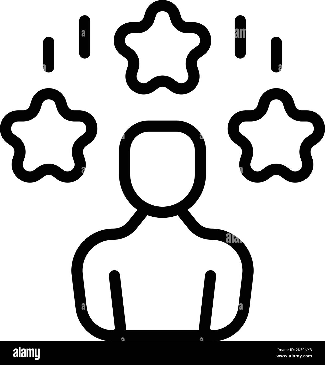 Star personal skill icon outline vector. Goal capacity. Business ...